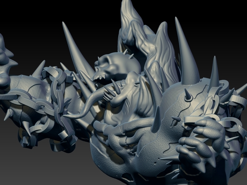 3D file VENOM'S CIRCLE OF FOUR - RED HULK, GHOST RIDER AND VENOM MASH ...