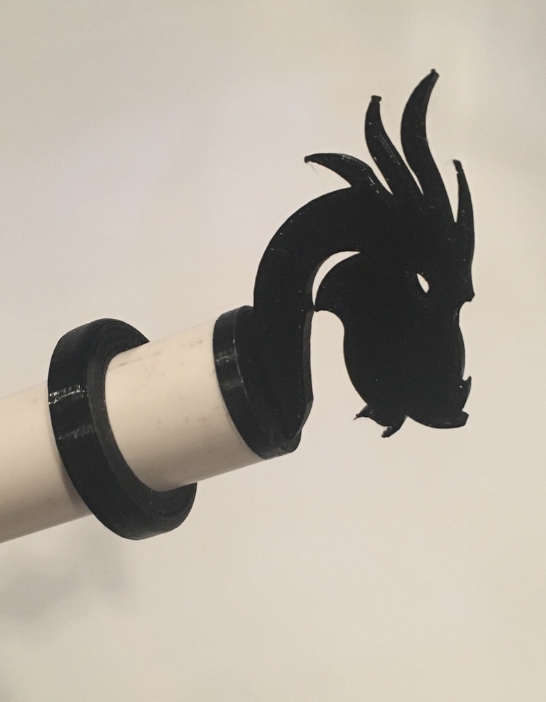 🐉 Dragon Head end cap for 3/4" diameter rod (PVC pipe)・Free 3D File for ...