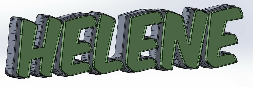🪞 Helene Helen Helena LED Nombres Letras Iluminadas 3 Nombres・Archivo ...
