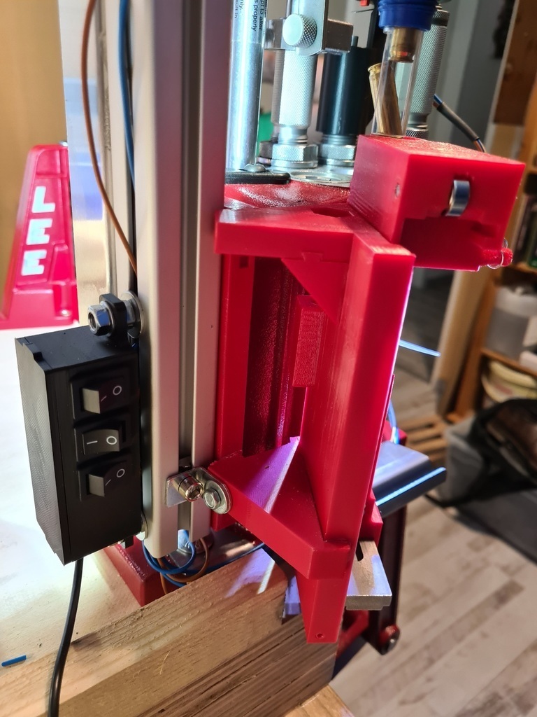 Free STL file Hornady Lock and Load powder check, Led Ring, switch box ...