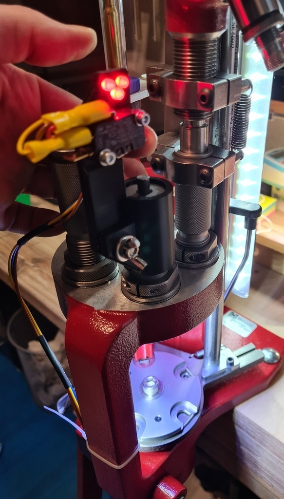 Free STL file Hornady Lock and Load powder check, Led Ring, switch box ...