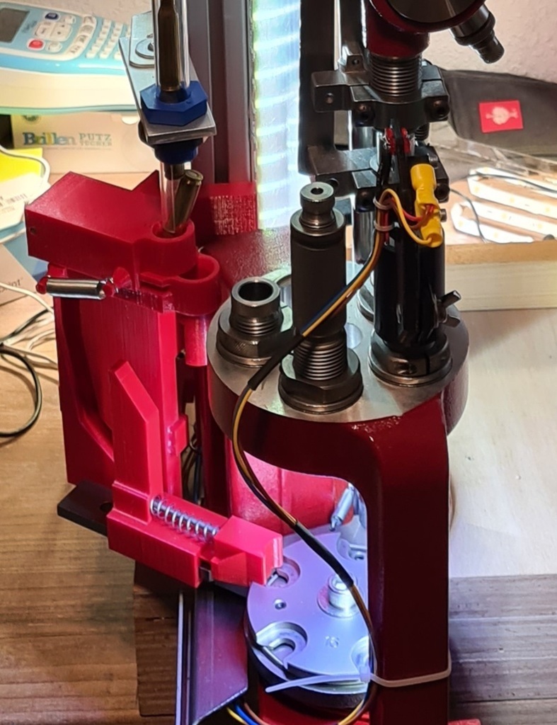 Free STL file Hornady Lock and Load powder check, Led Ring, switch box ...