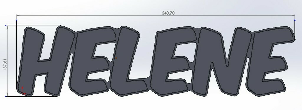 🪞 Helene Helen Helena LED Nombres Letras Iluminadas 3 Nombres・Archivo ...