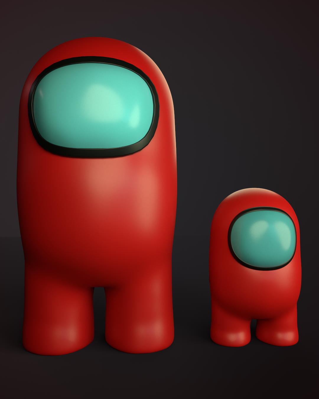 3D file AMONG US keychain with mini BABY 🗝️ ・Design to download and 3D ...