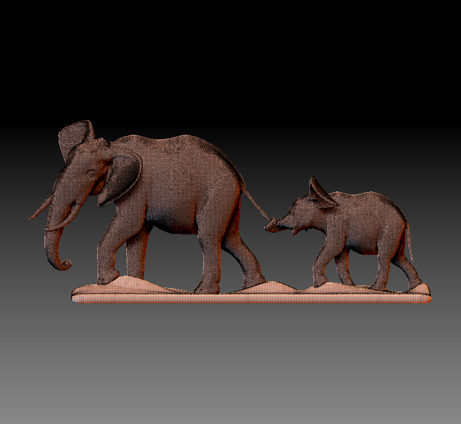 🐘 Elephant family・Free STL File for ・Cults