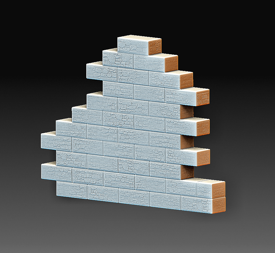 🧱 Brick wall・Free STL File for ・Cults