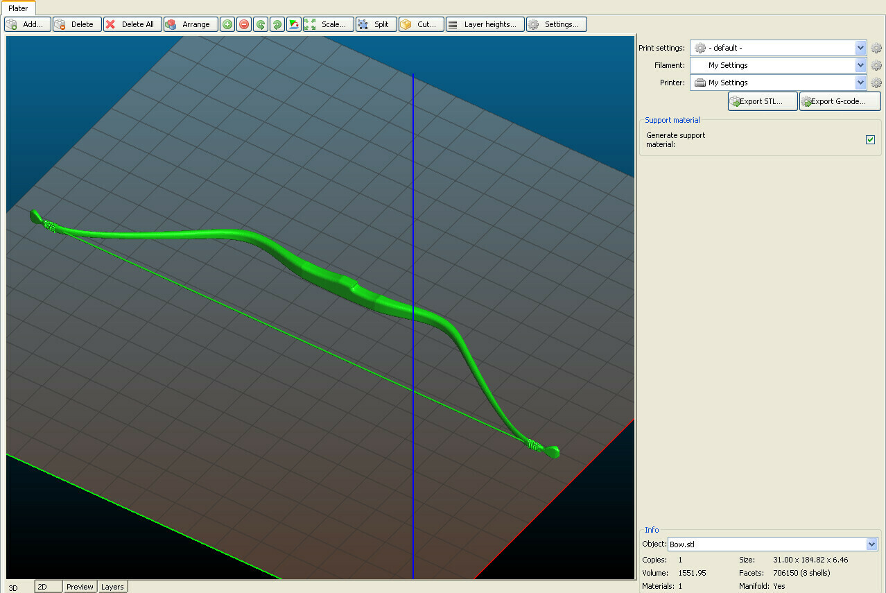 Free STL file Bow model 🏹 (OBJ)・3D printer design to download・Cults