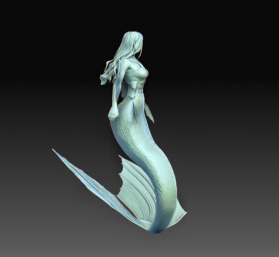 🧜‍♀️ Mermaid 3・Free STL File for ・Cults