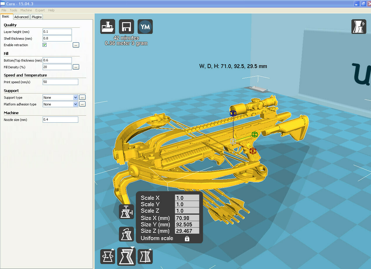 🔫 Crossbow・Free STL File for ・Cults