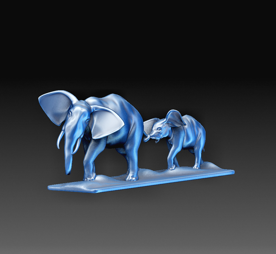 🐘 Elephant family・Free STL File for ・Cults