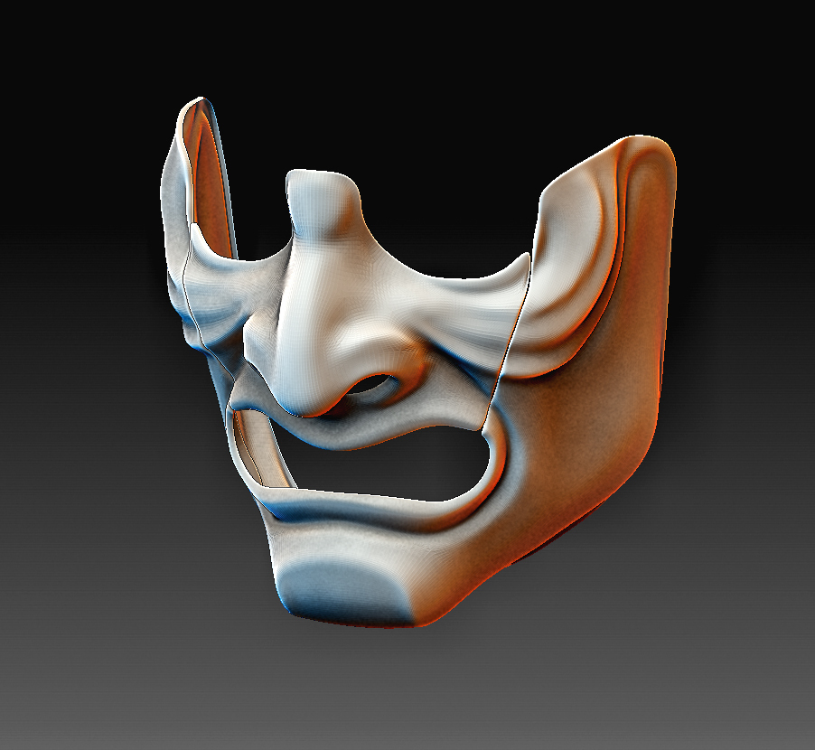 🎨 Shogun mask・Free STL File for ・Cults