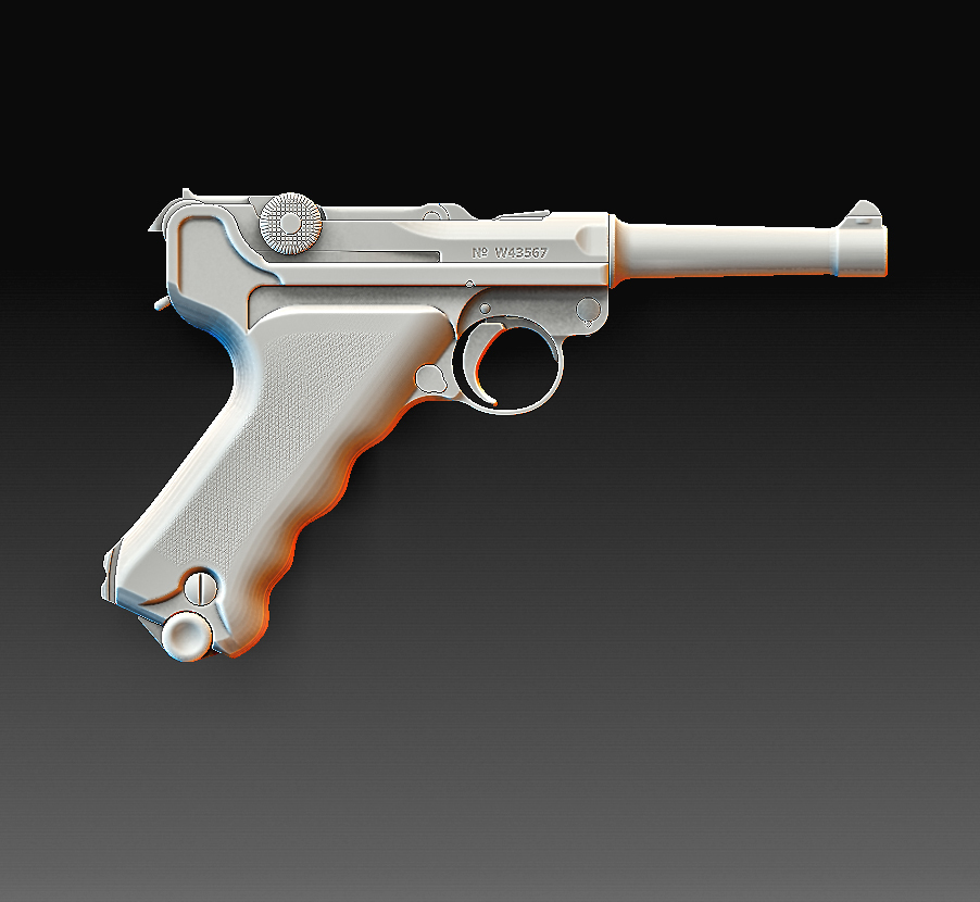 🔫 Luger P 08・Free STL File for ・Cults