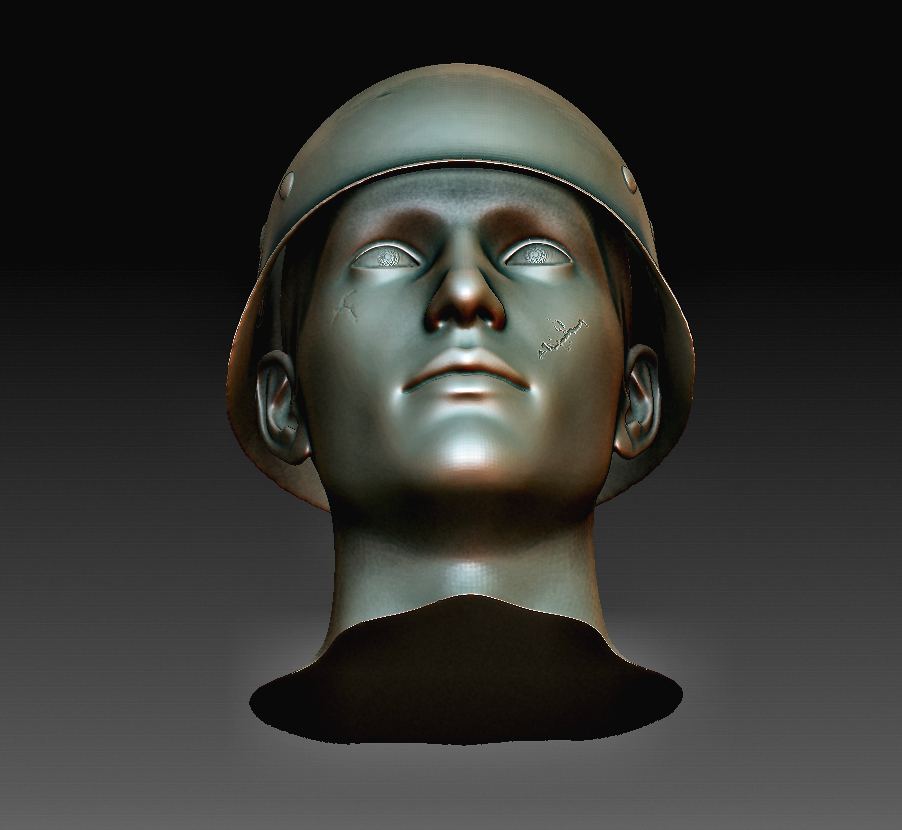 🫡 WW2 German soldier head・Free STL File for ・Cults