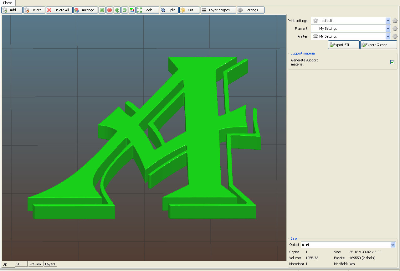 🎨 Letters of the alphabet・Free 3D File for ・Cults