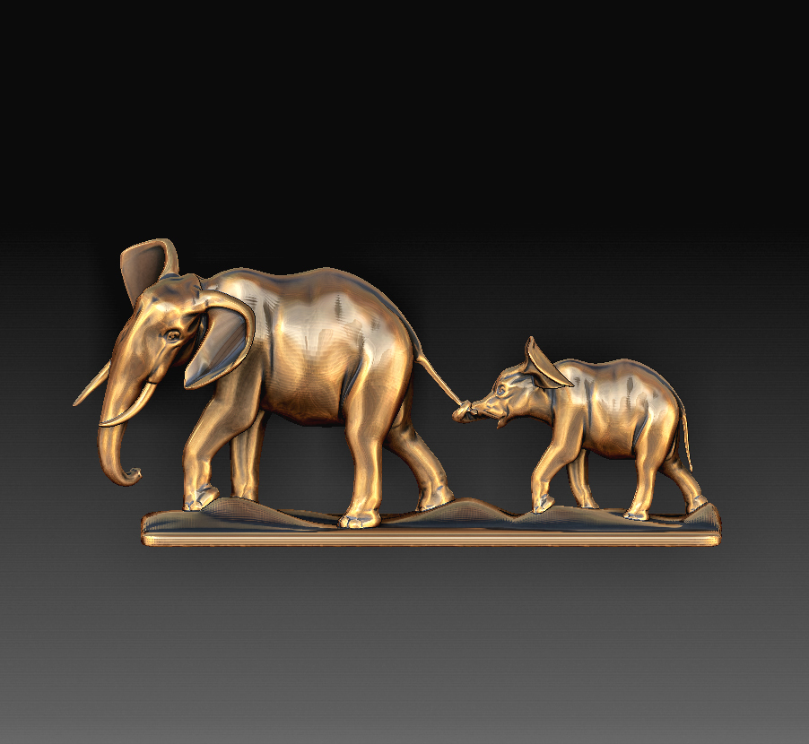 Archivo STL gratis Familia de los elefantes 👫・Modelo imprimible en 3D ...