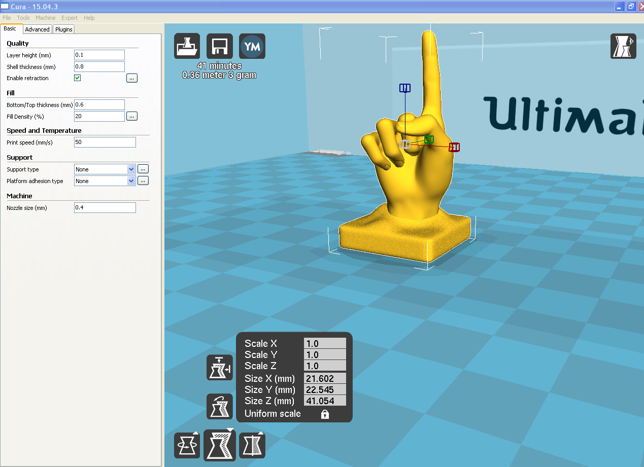 Hand pose・Free STL File for ・Cults