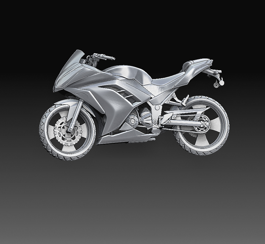 🏍️ Motorcycle 2・Free STL File for ・Cults