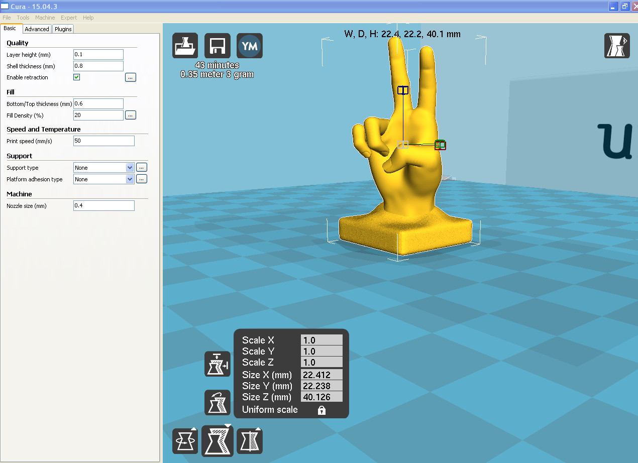 Hand pose・Free STL File for ・Cults