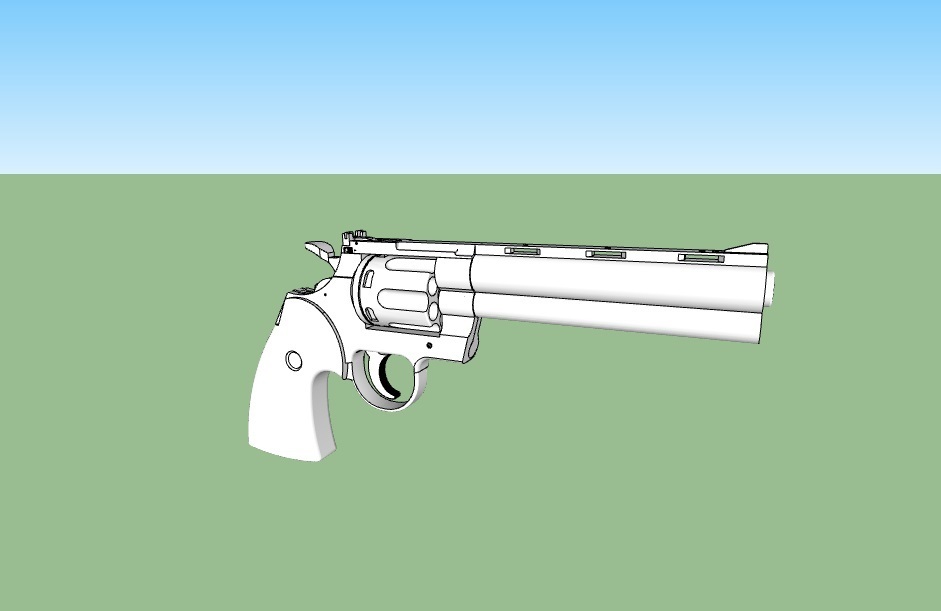 STL file Revolver - Colt Python 🎲 (OBJ)・3D printing design to download ...
