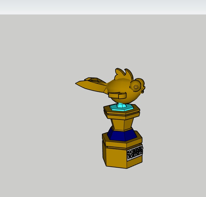 🏆 Fortnite- Goldfish trophy・ STL File for ・Cults