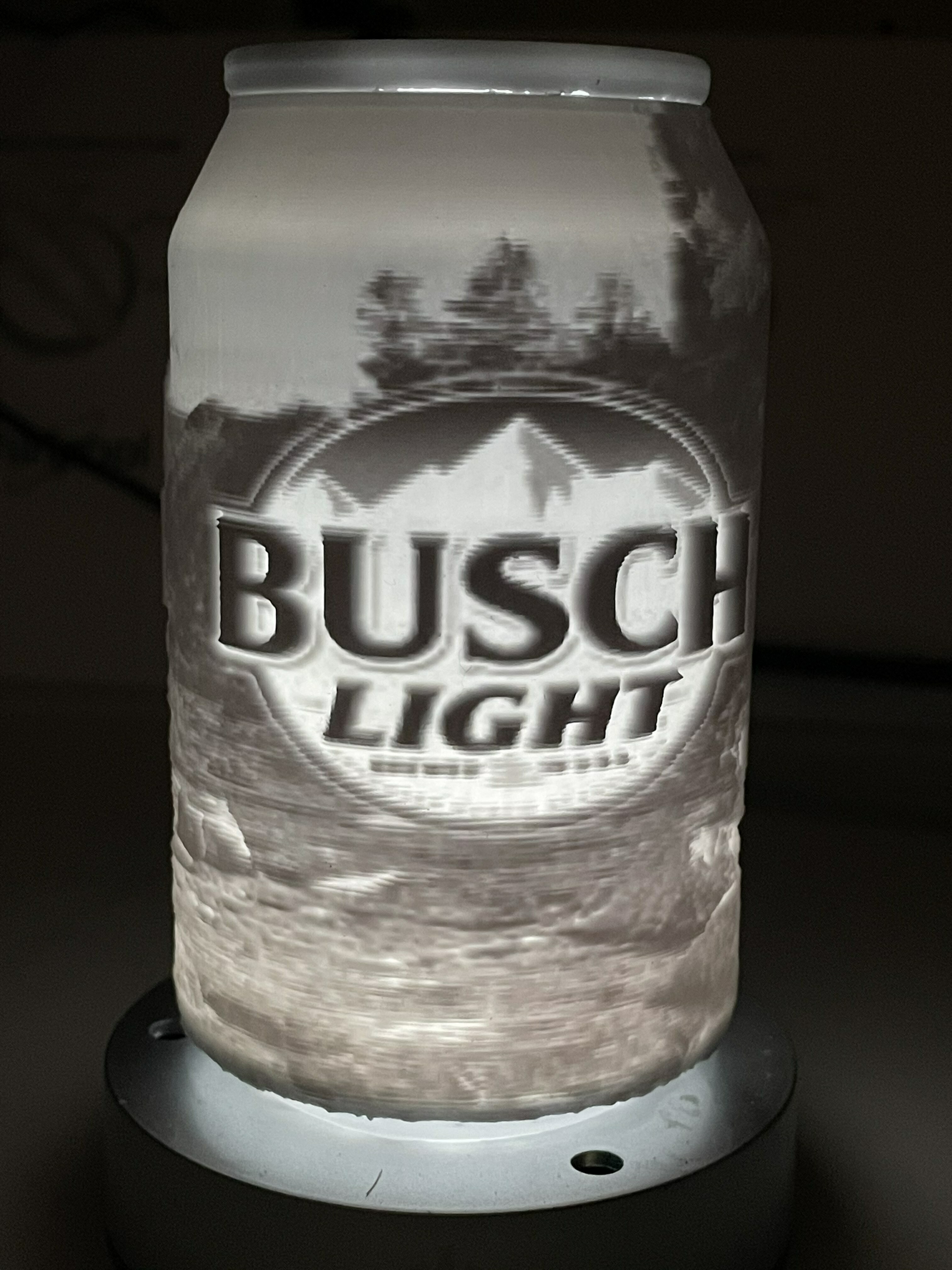 🥫 Lighted Busch Lite can lithophane・ STL File for ・Cults