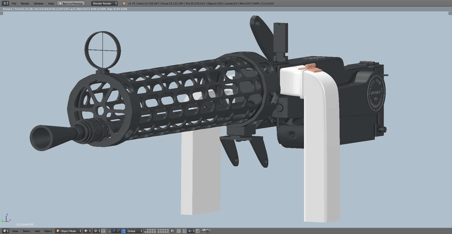 👽 LMG Spandau 1915・Free 3D File for ・Cults