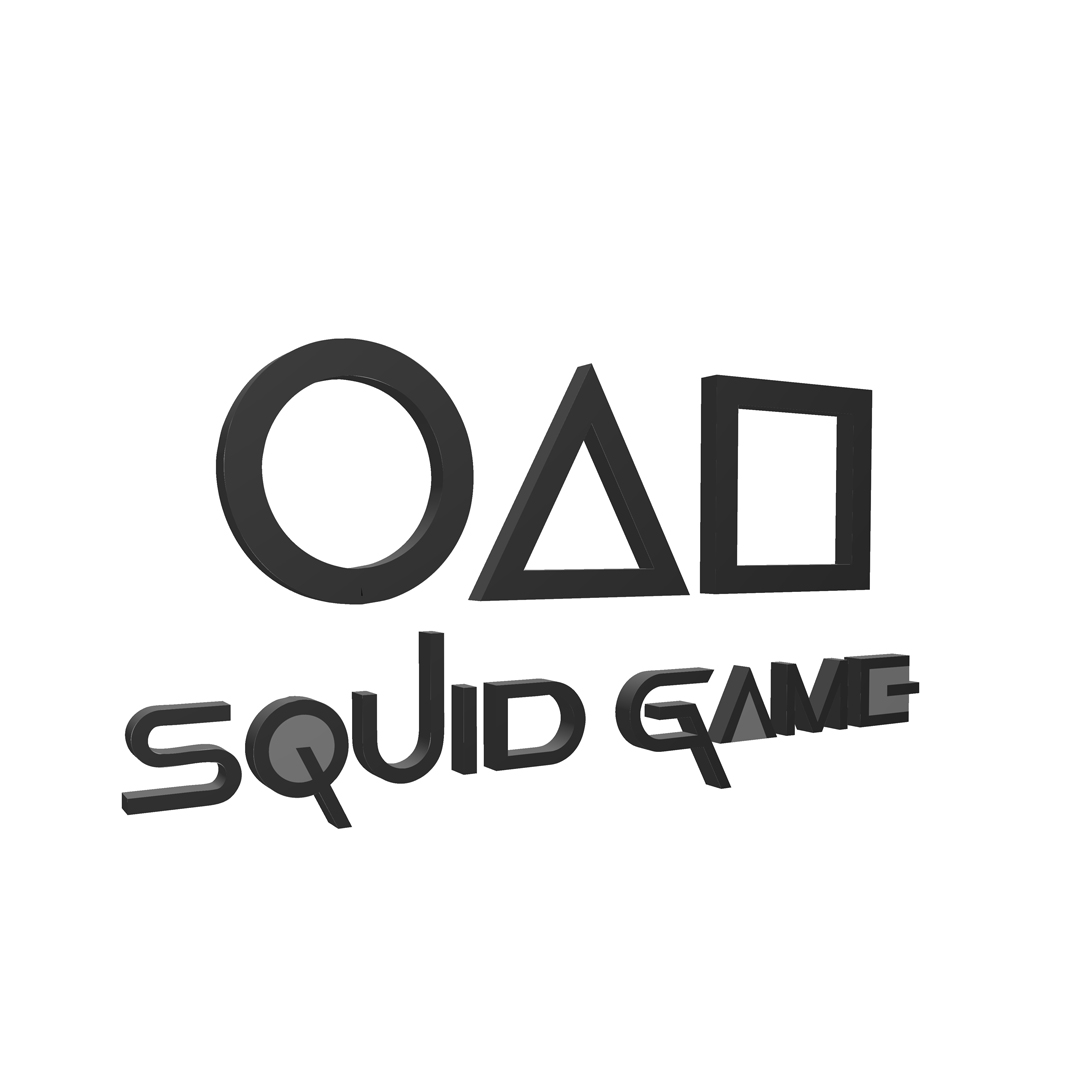 OBJ file Squid Game Logo (ideal resource for projects) 🦑 ・3D printable ...