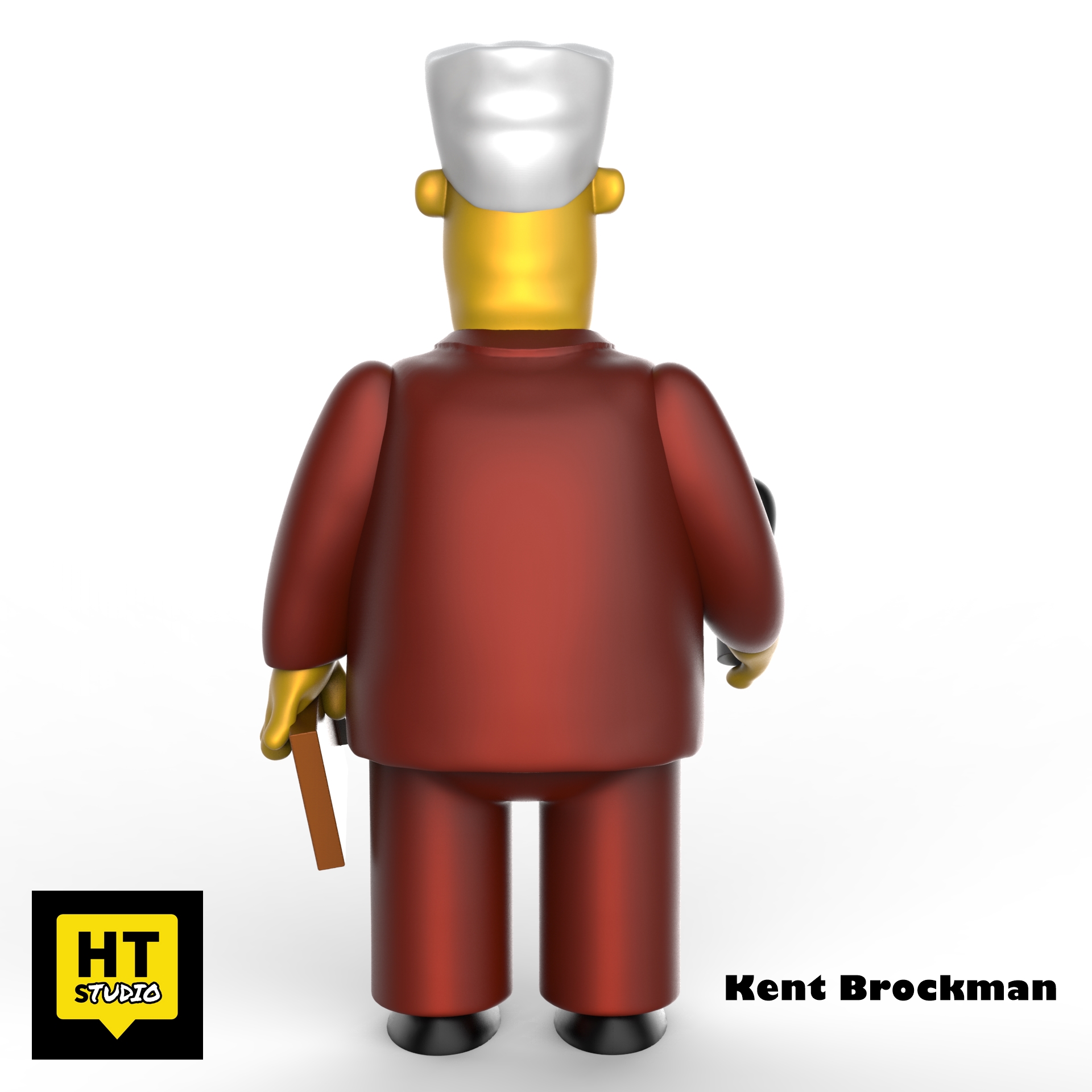 Fichier STL Kent Brockman Les Simpsons 👽 ・Plan à imprimer en 3D à ...