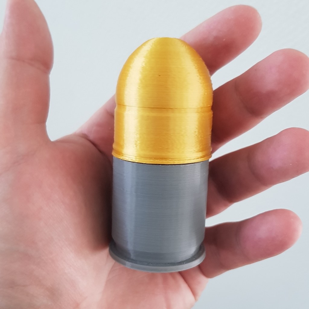 🔫 40mm Grenade - M406・Free STL File for 3D printing・Cults