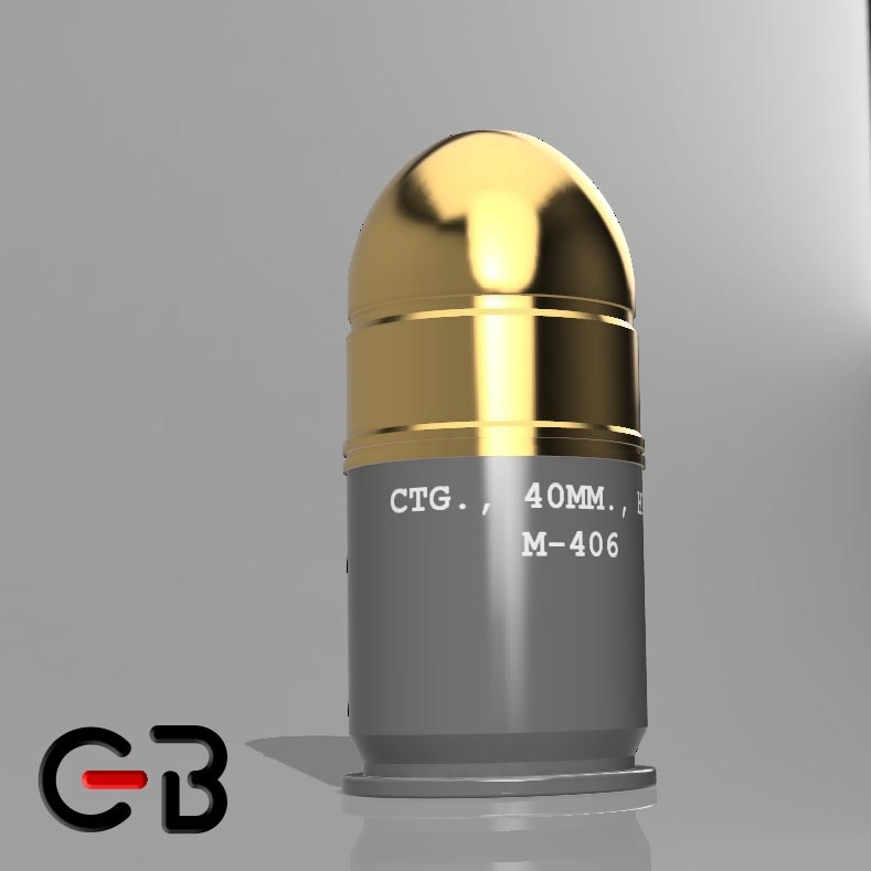🔫 40mm Grenade - M406・Free STL File for 3D printing・Cults
