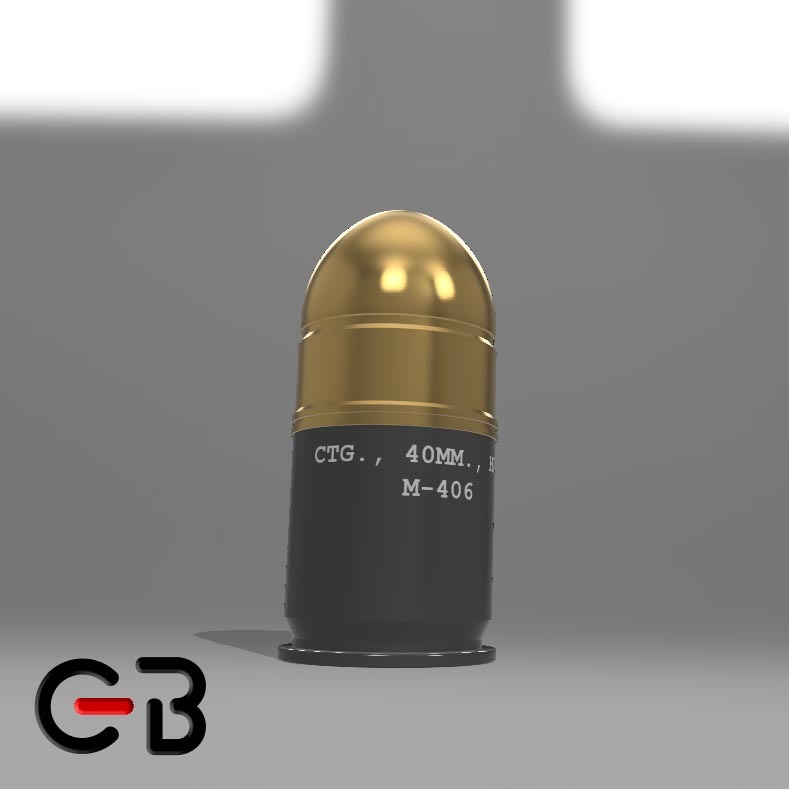 🔫 40mm Grenade - M406・Free STL File for 3D printing・Cults