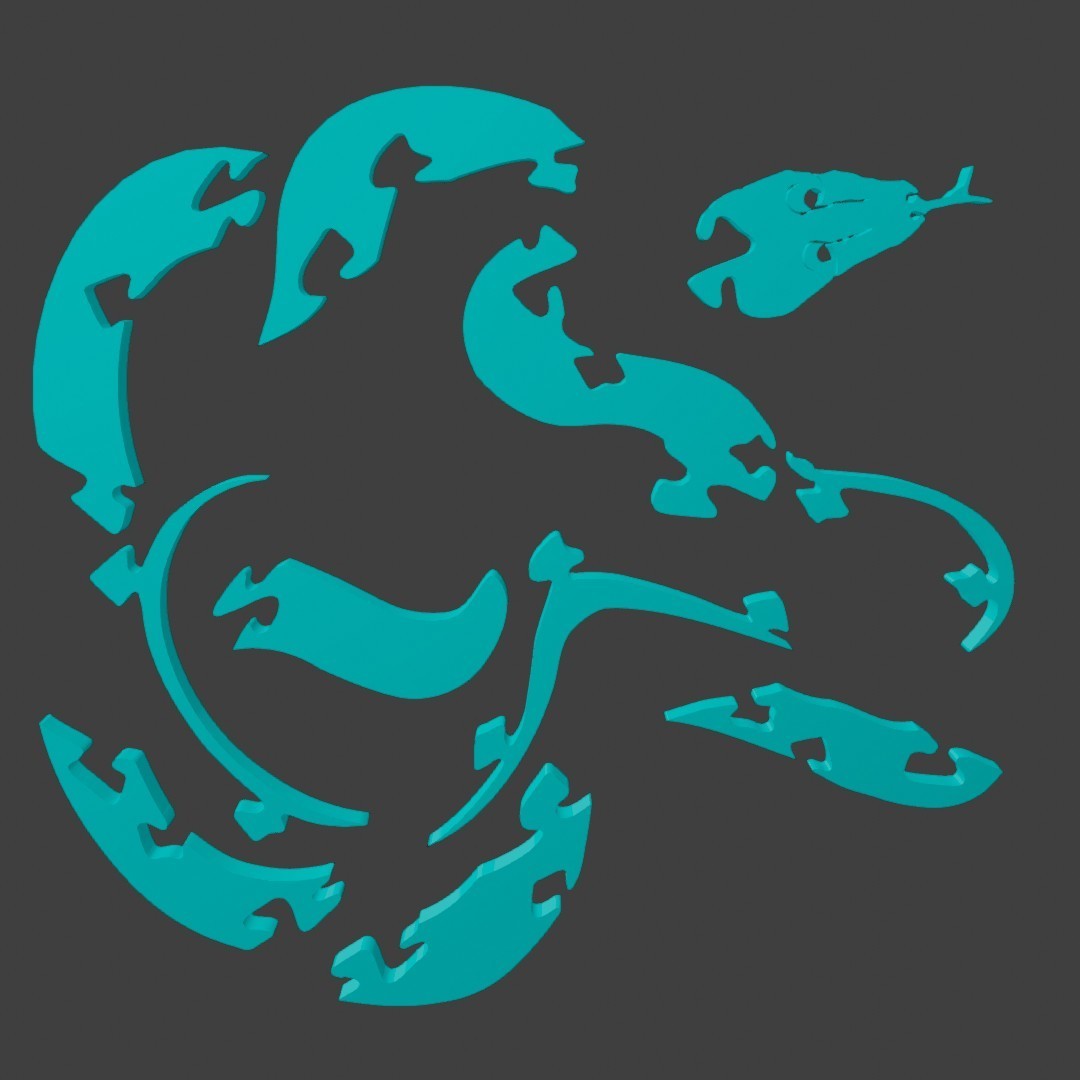 STL file Snake Puzzle 🐍 ・3D print model to download・Cults