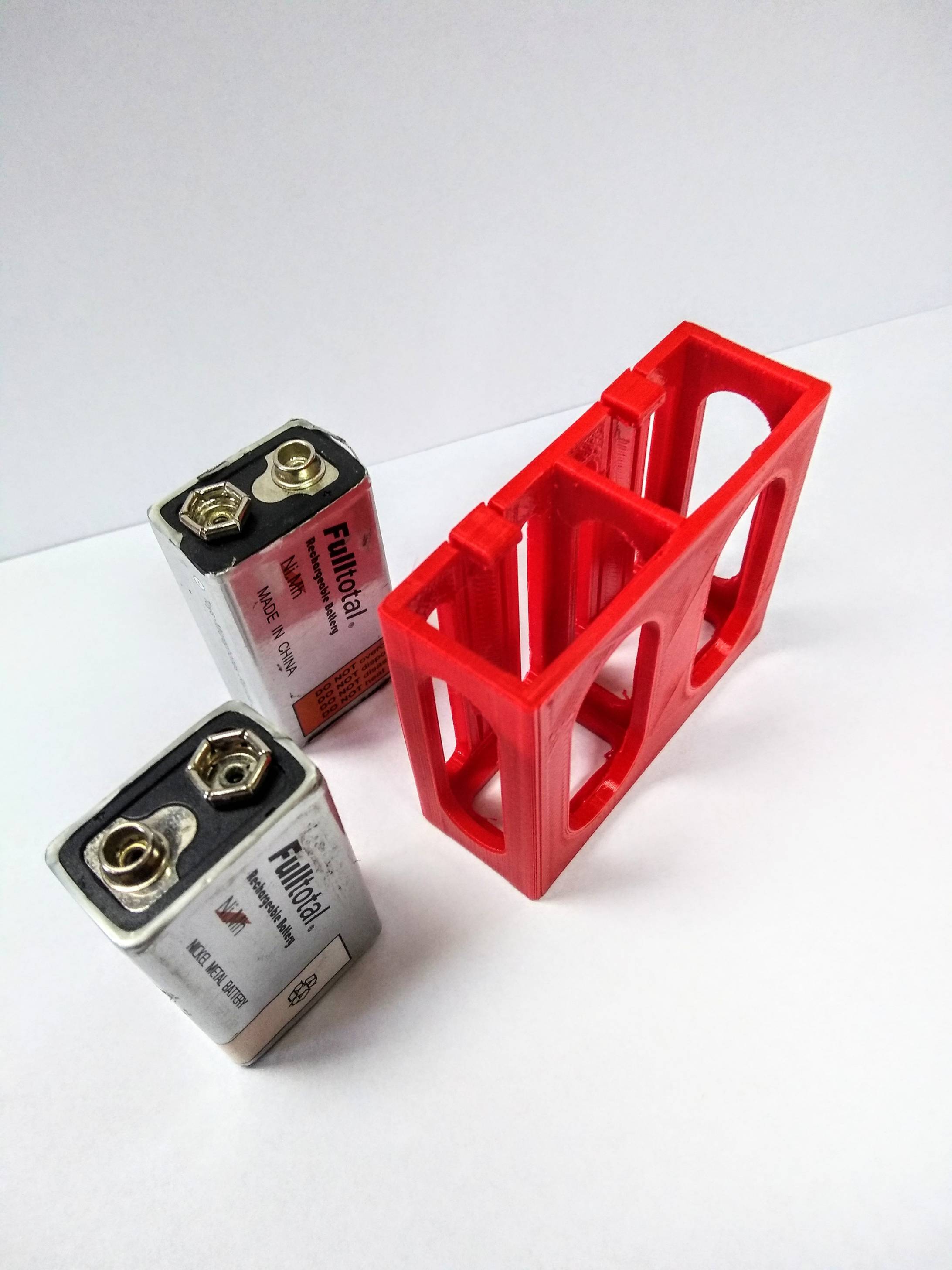 Archivo STL PORTA BATERIA 9V x2 RECTANGULAR BATTERY CASE 🔋 ・Objeto ...