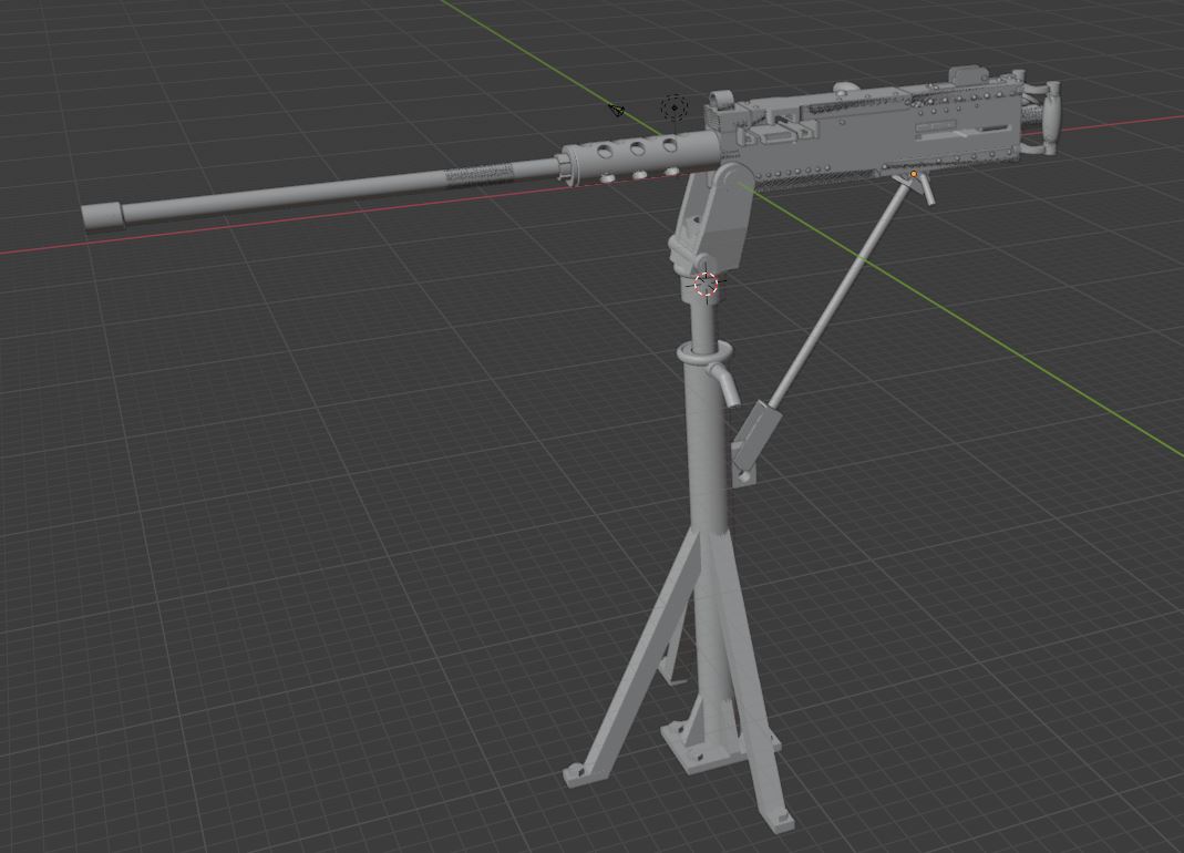 🪖 [RC Tank] Machine gun cal .50 ( 12.7mm) M2, M2(aircraft) with ammo ...