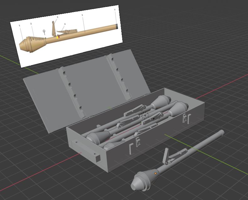 🪖 [RC Tank] panzerfaust 60 in 1/6 and 1/16 (or other scale) for RC tank ...