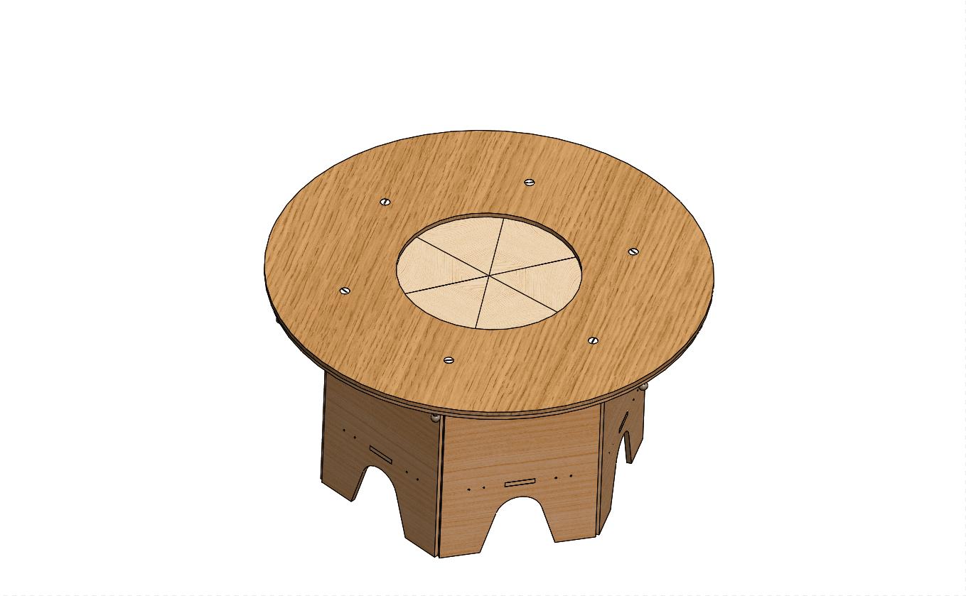 3D file Wood Rotating Dining Table Design V1-TBRI61450776 🪵 ・3D ...