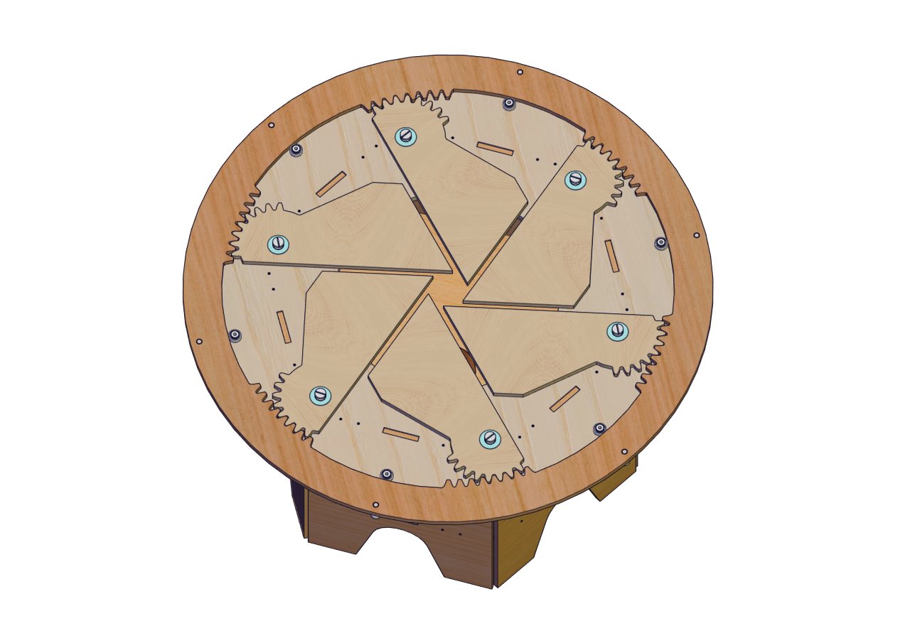 3D file Wood Rotating Dining Table Design V1-TBRI61450776 🪵 ・3D ...