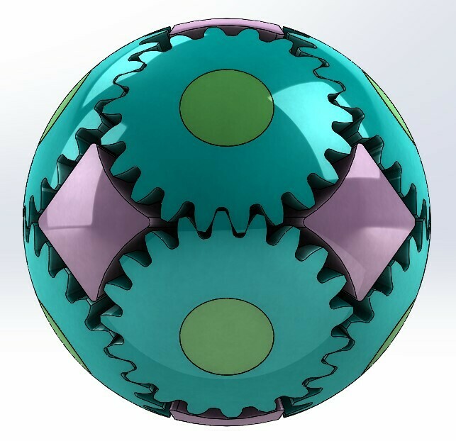 STL file Sphere gear (ball gear) T20D34 ⚙️ ・3D printing design to ...