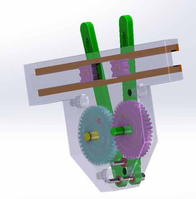 🤖 Mechanism Design A001-Rotating to Linear motion(gear and rod)・Free ...