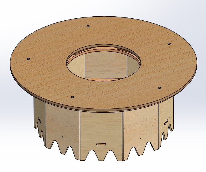 3D file Wood Rotating Dining Table Design -TBRI52000800800V1 🪵 ・3D ...