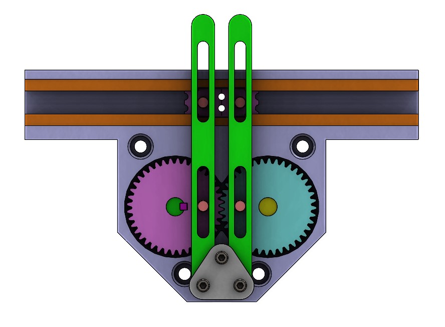 🤖 Mechanism Design A001-Rotating to Linear motion(gear and rod)・Free ...