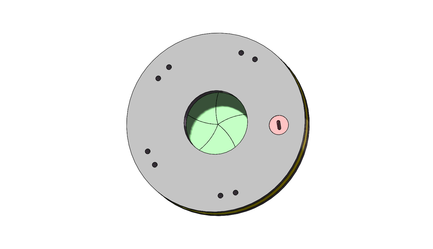 STL file 3DP5BLROD20A Mechanical Iris shutter diy diaphragm mechanism 🎲 ...