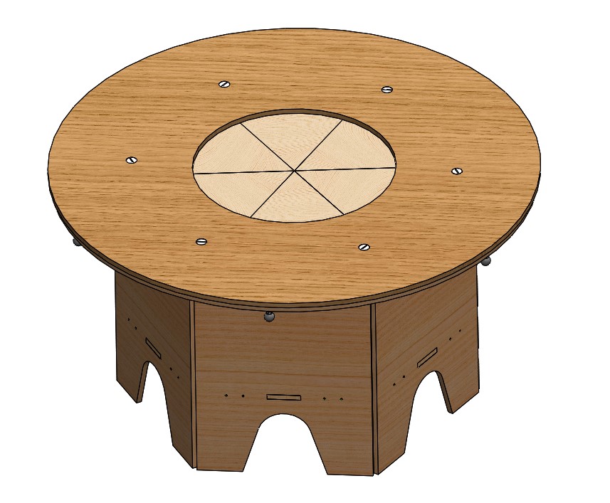 3D file Wood Rotating Dining Table Design V1-TBRI61450776 🪵 ・3D ...
