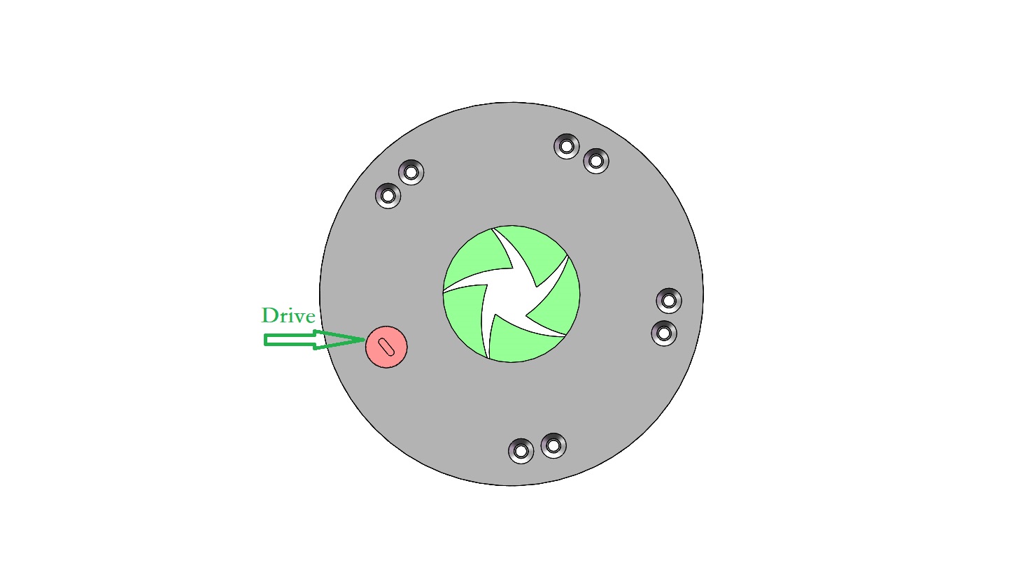 STL file 3DP5BLROD20A Mechanical Iris shutter diy diaphragm mechanism 🎲 ...