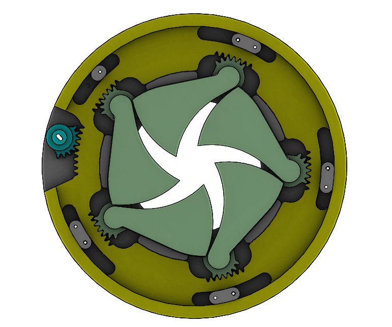 STL file 3DP5BLROD70A Mechanical Iris shutter diaphragm diy hobby ...