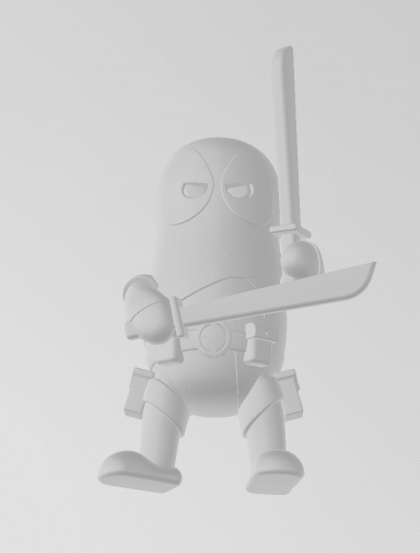 Free STL file deadpool with 2 swords ⚔️ ・3D printing template to ...