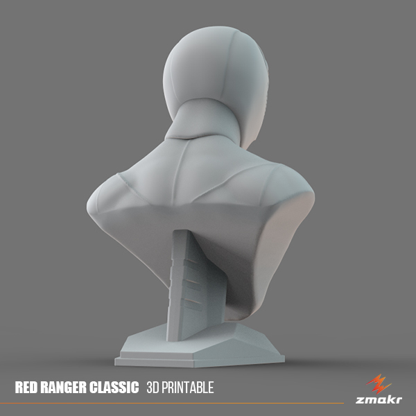 3D file Red Ranger Classic Bust - Fan Art 👤 ・3D printable design to ...