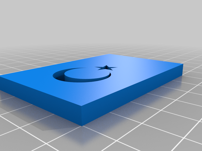 Free STL file Turkish Flag 🎨 ・3D print design to download・Cults