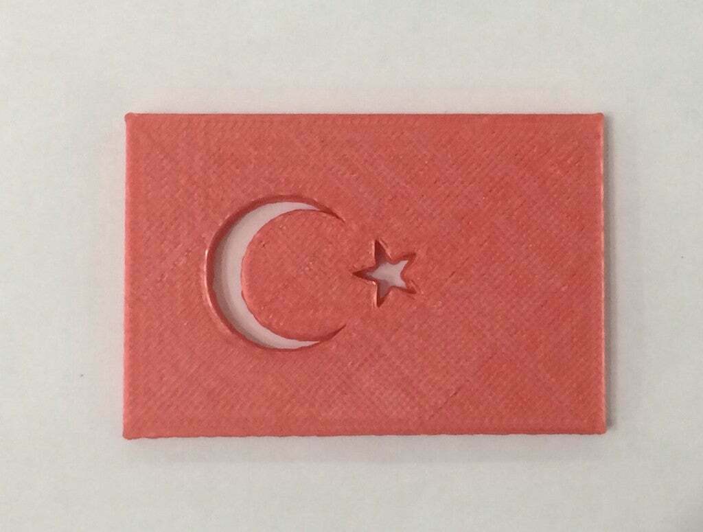 Free STL file Turkish Flag 🎨 ・3D print design to download・Cults