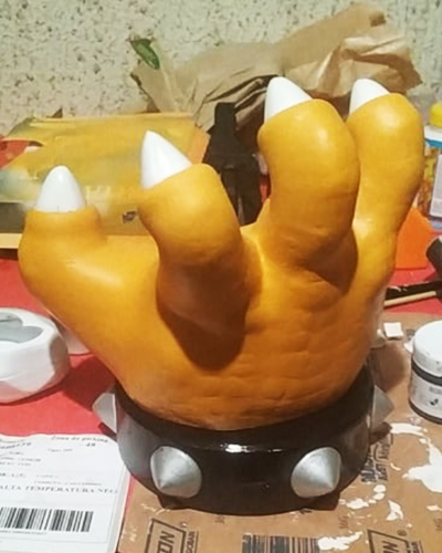 🐢 Bowser Hand Trophy (wearable)・ STL File for ・Cults